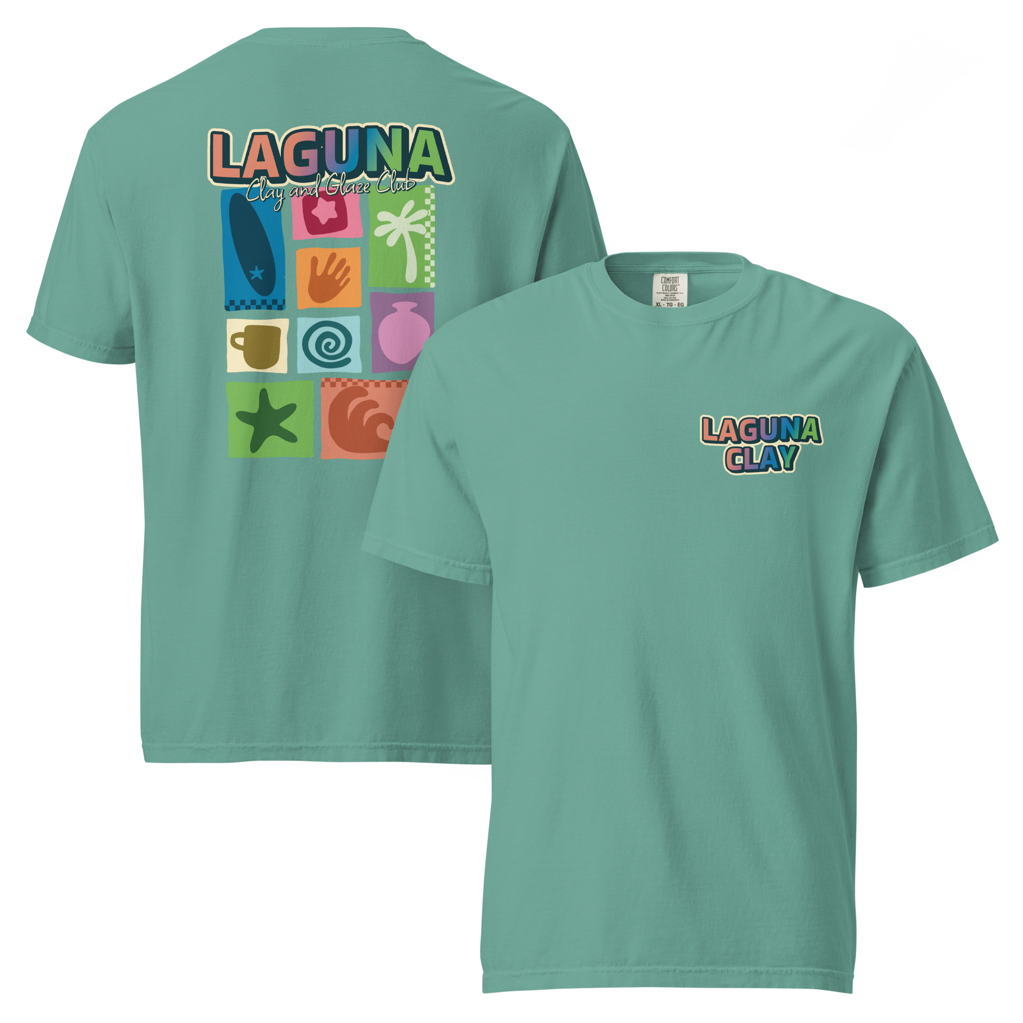 Laguna T-Shirt - Icon Tiles (Seafoam) – Laguna Clay & Glaze Co.